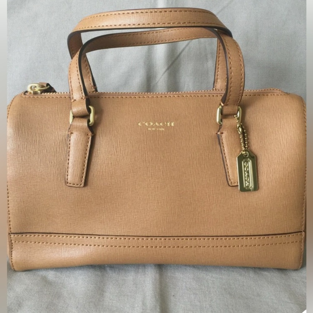 Coach Mini Satchel Saffiano Leather Tan - Gem